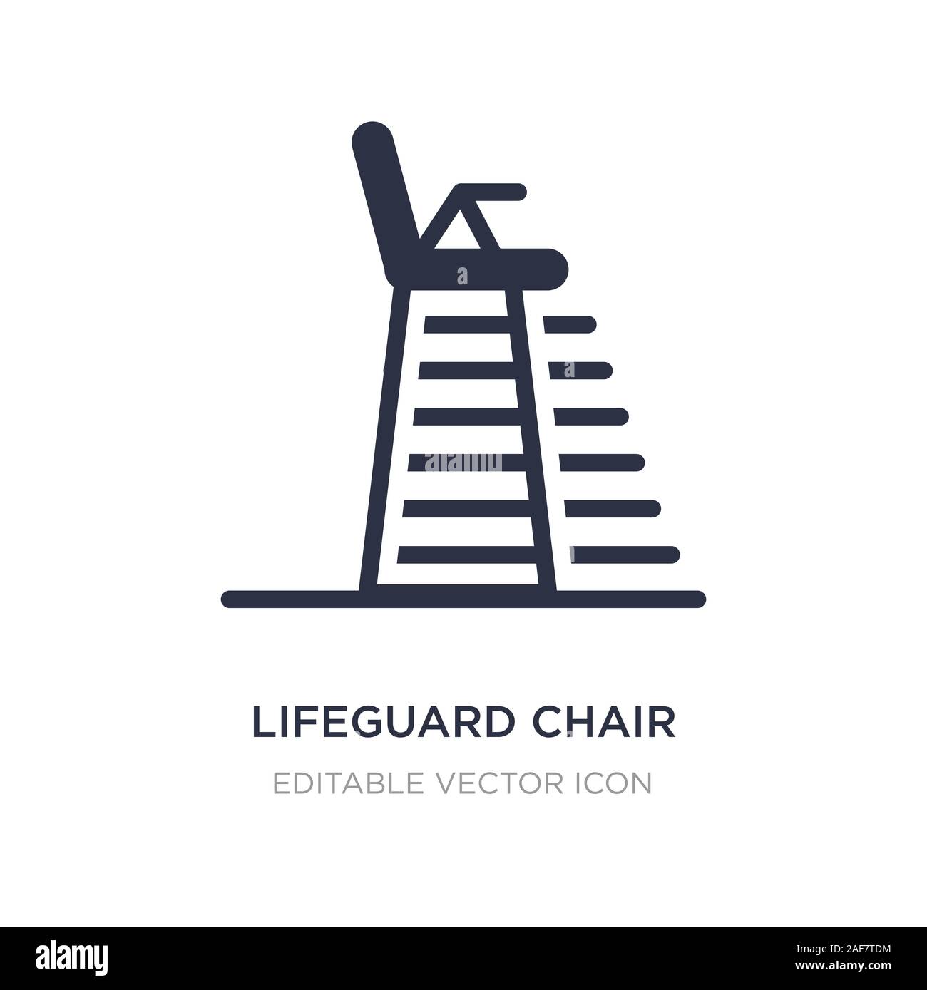Lifeguard chair on beach Cut Out Stock Images & Pictures - Alamy