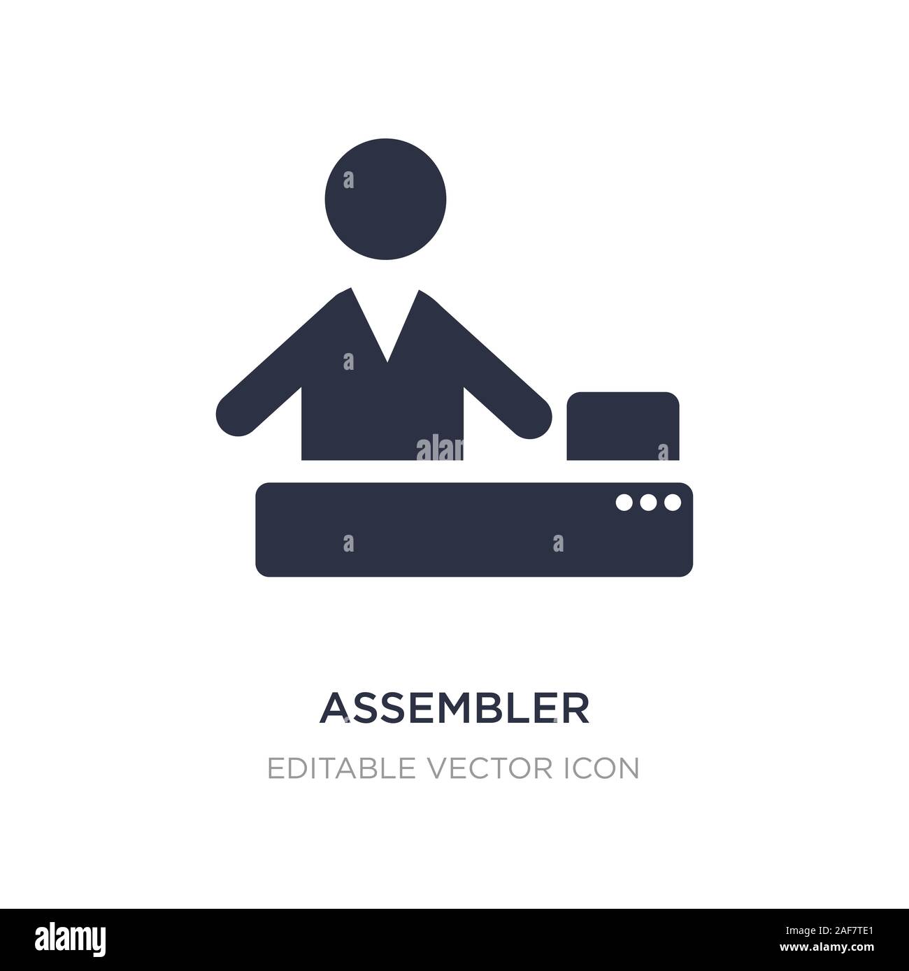 assembler icon on white background. Simple element illustration from ...