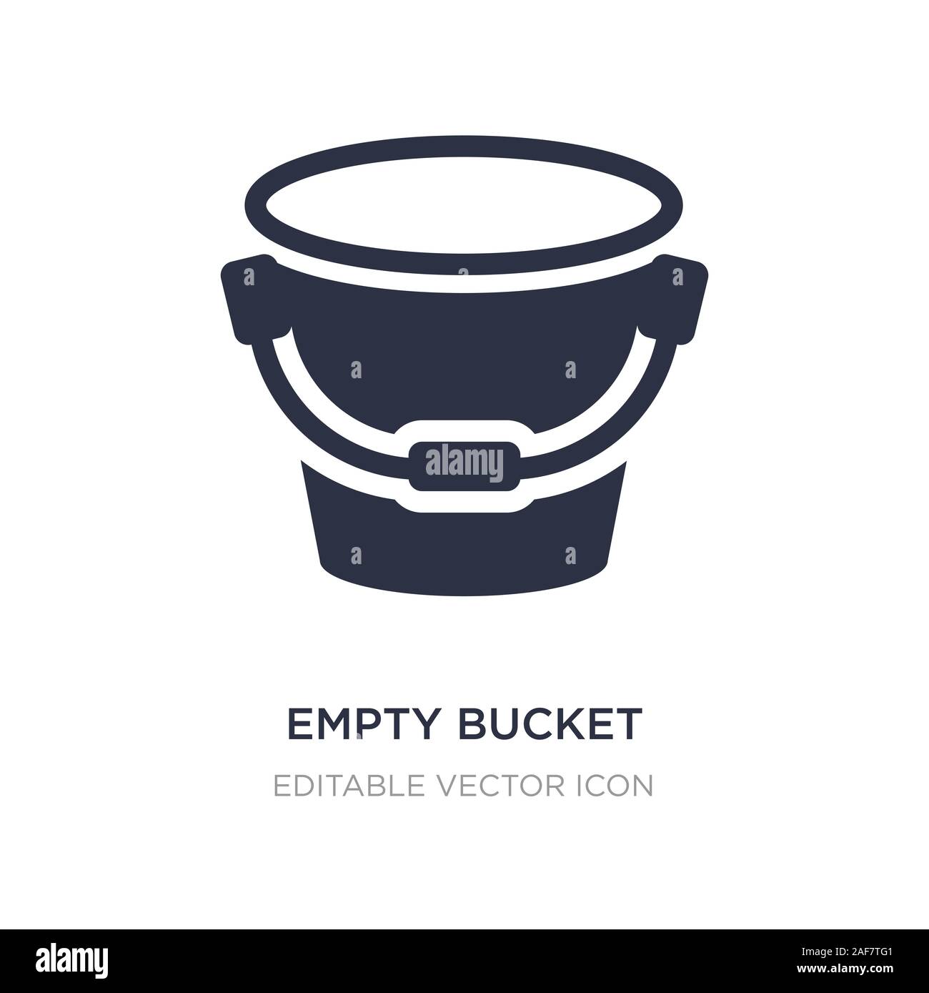 empty bucket icon on white background. Simple element illustration from ...