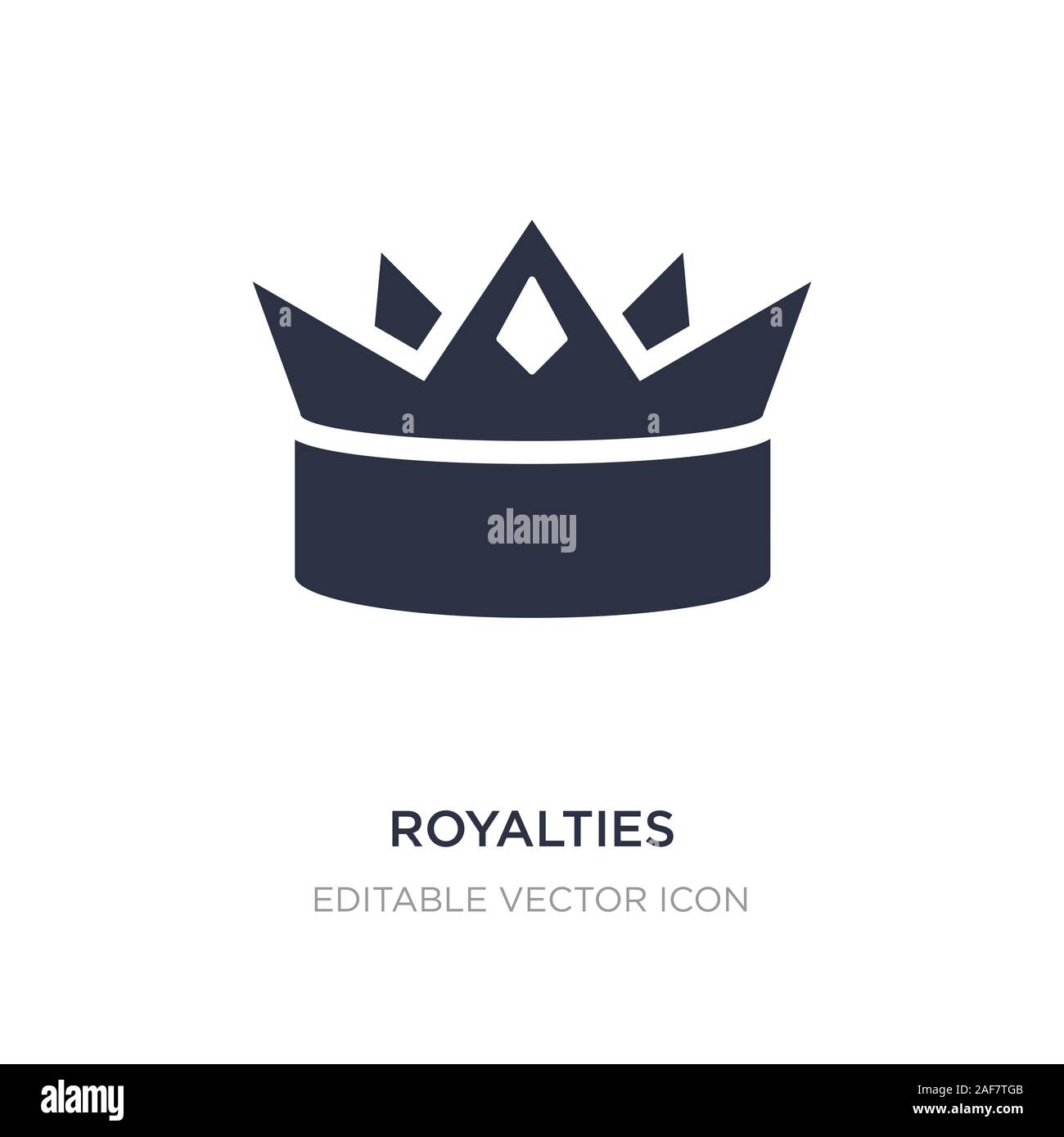 royalties icon on white background. Simple element illustration from ...
