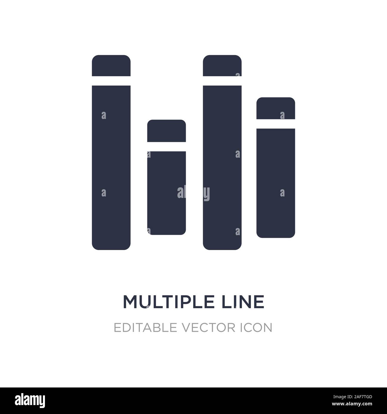 multiple line icon on white background. Simple element illustration ...