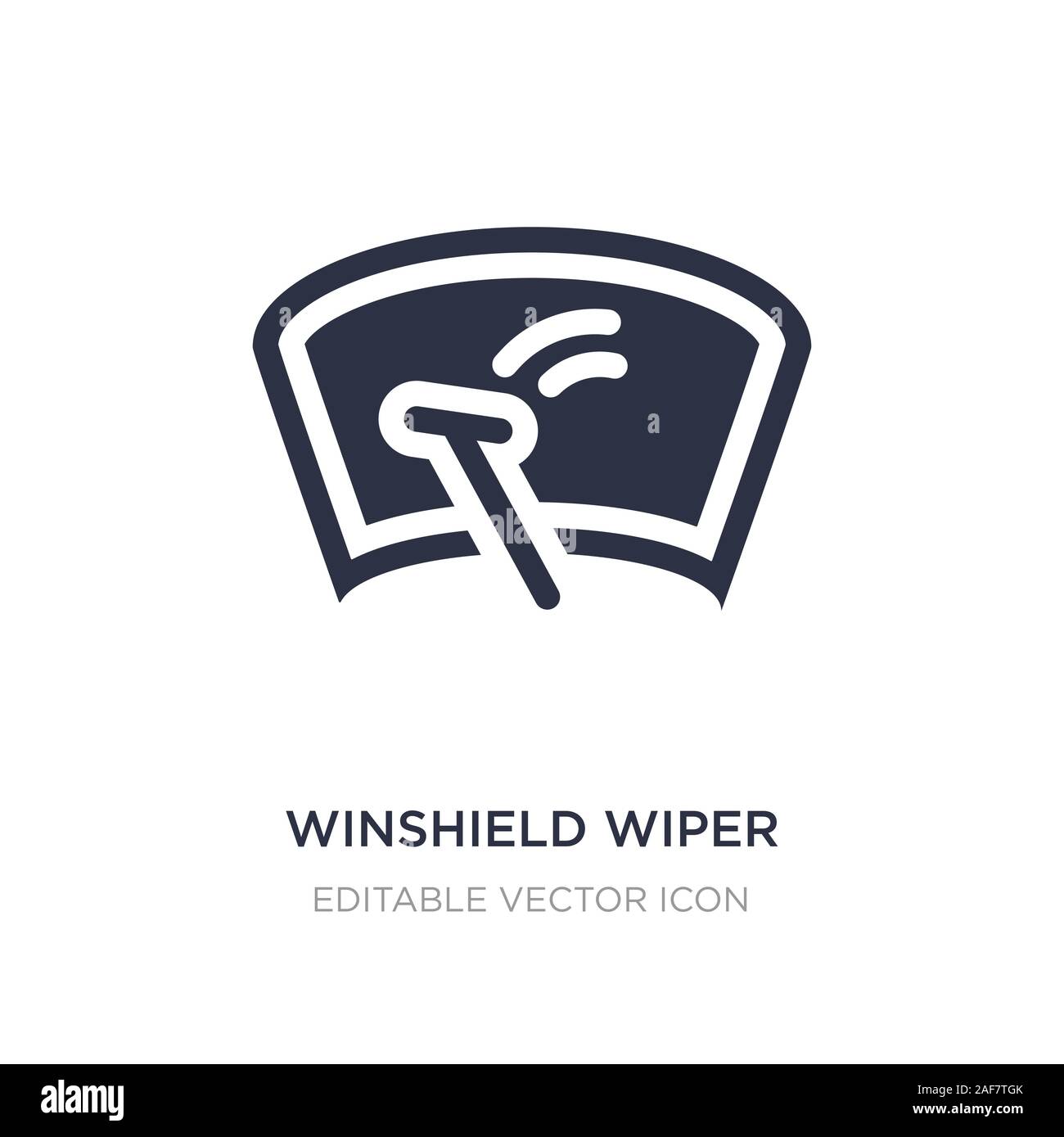 winshield wiper icon on white background. Simple element illustration ...