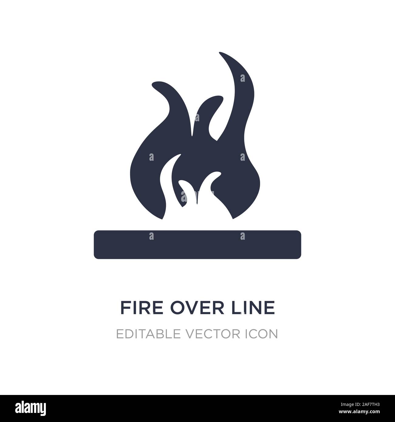 fire over line icon on white background. Simple element illustration ...