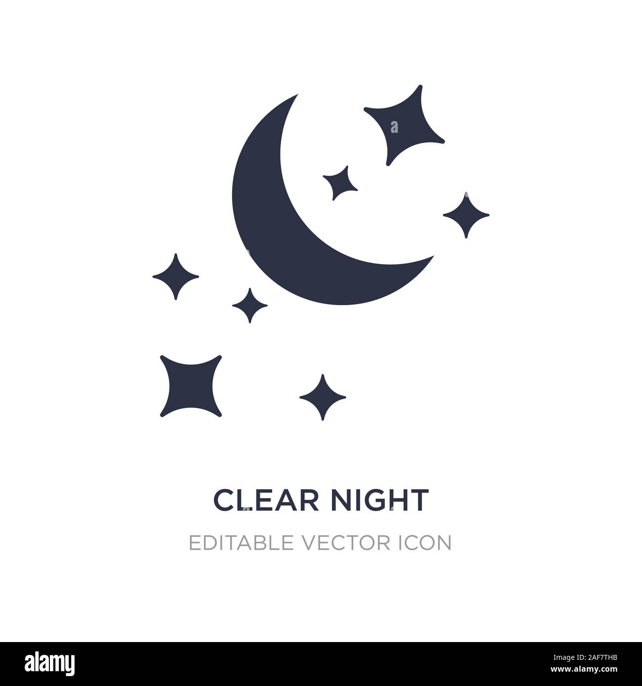 clear night icon on white background. Simple element illustration from ...