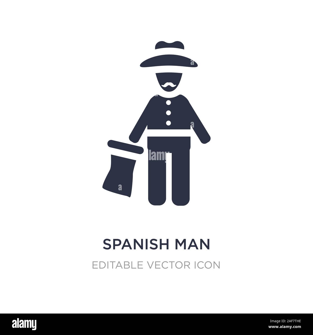 spanish man icon on white background. Simple element illustration from ...