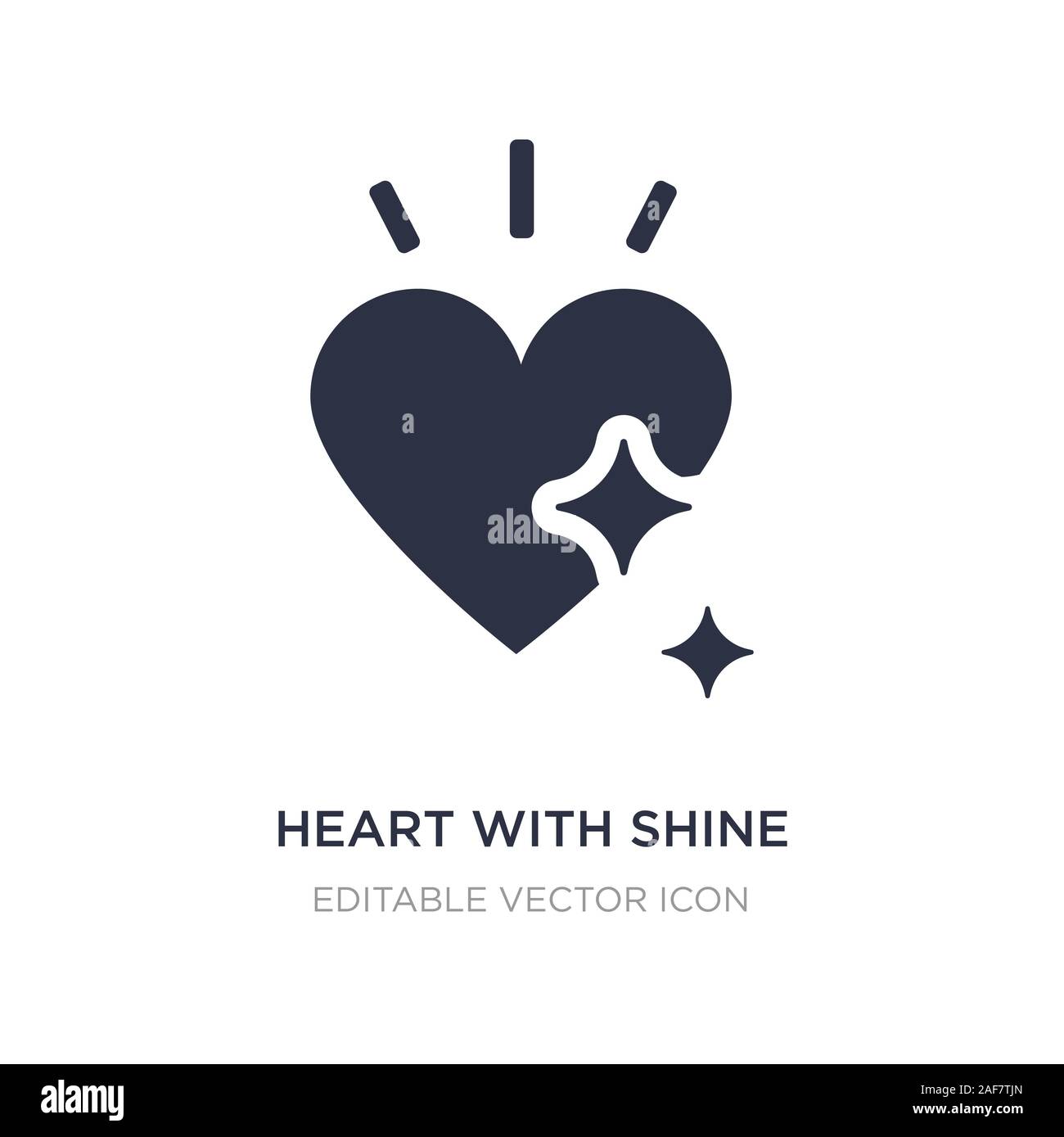 heart with shine icon on white background. Simple element illustration ...
