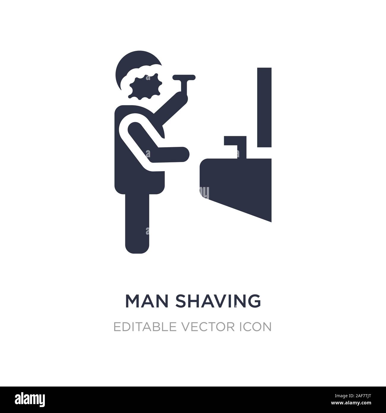 man shaving icon on white background. Simple element illustration from ...