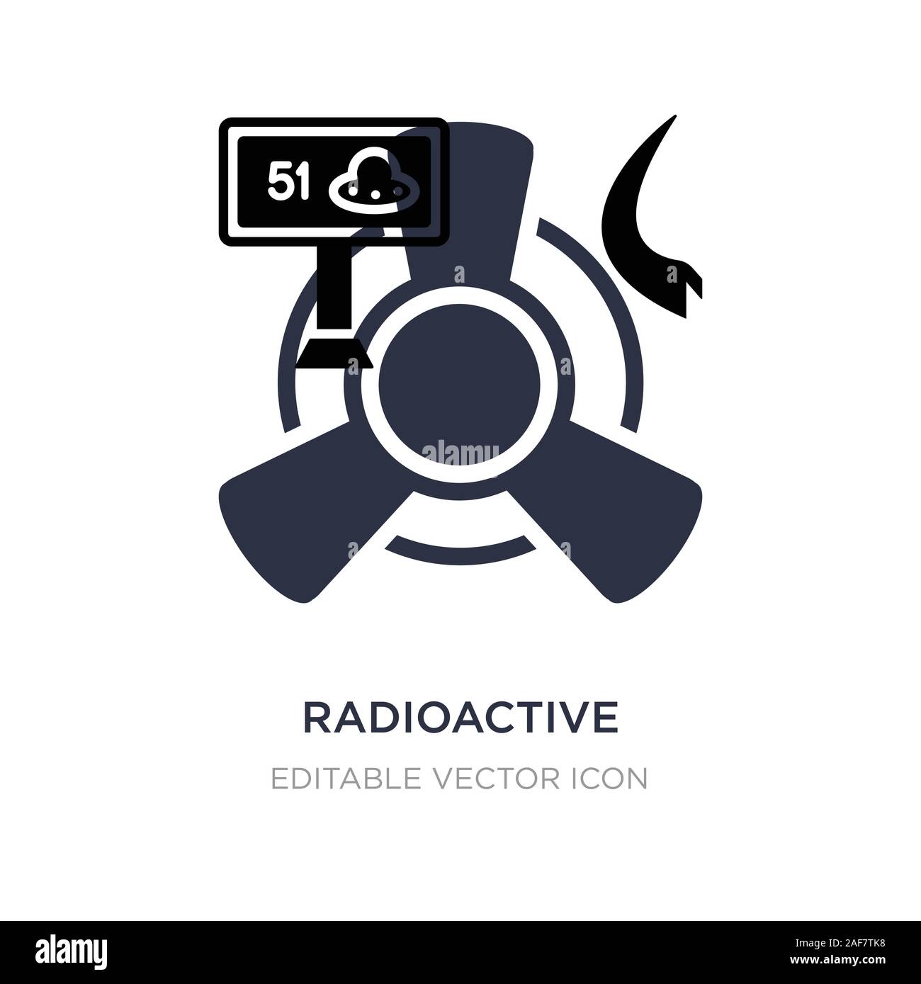 radioactive icon on white background. Simple element illustration from ...
