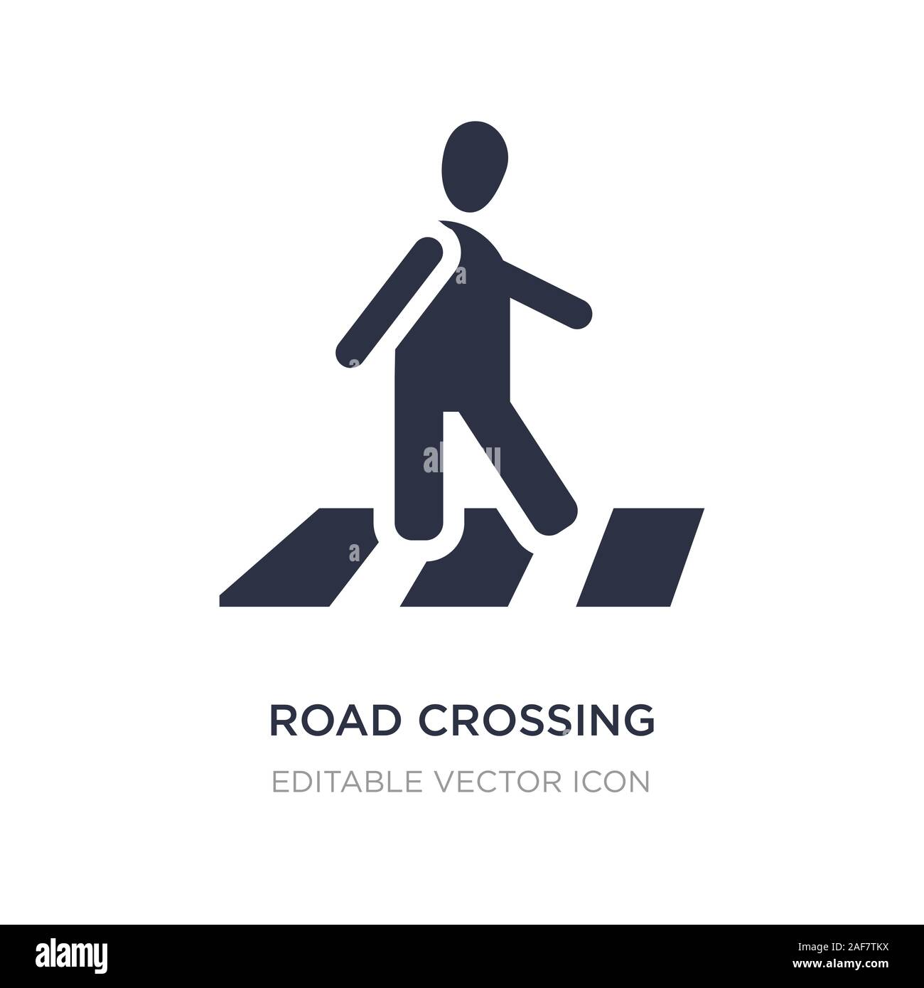 road crossing icon on white background. Simple element illustration ...