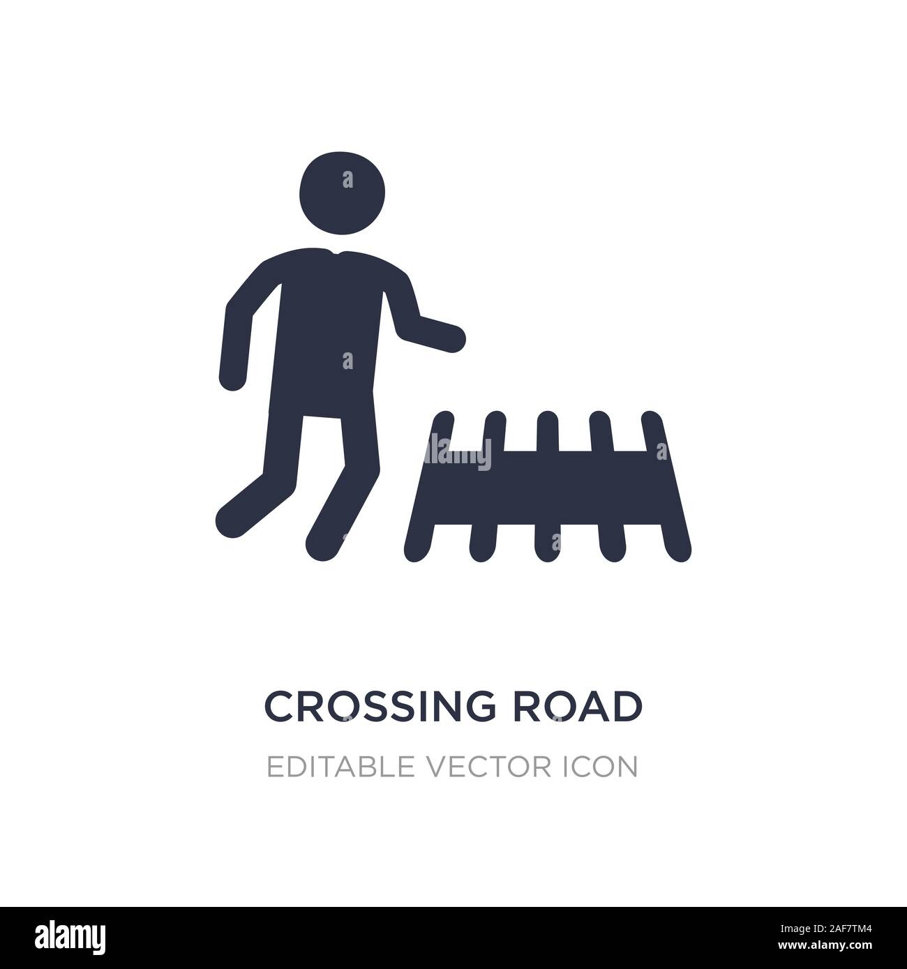 crossing road icon on white background. Simple element illustration ...