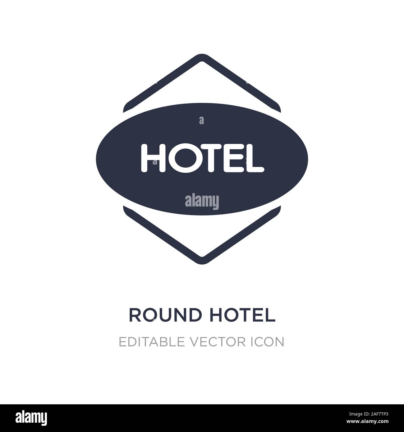 round hotel icon on white background. Simple element illustration from ...