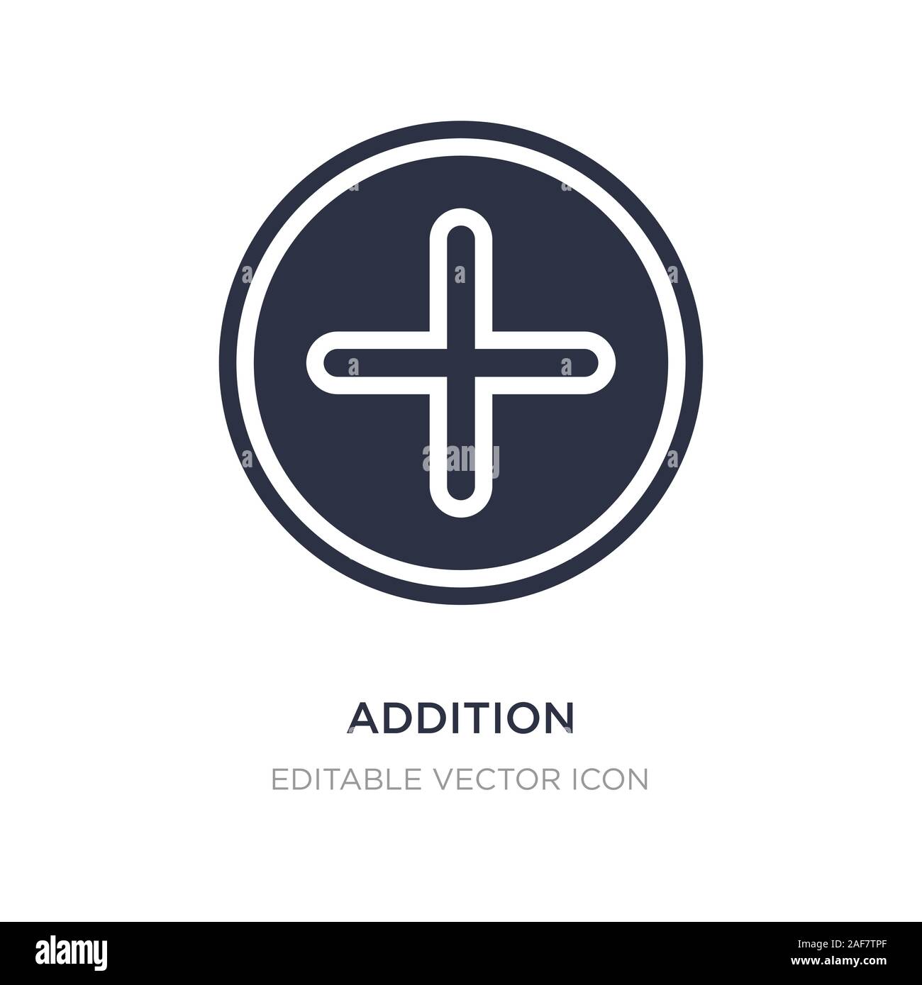 Addition Icon On White Background. Simple Element Illustration From 