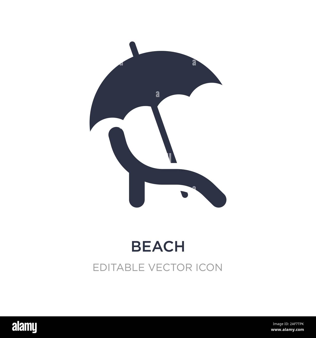 beach icon on white background. Simple element illustration from Signs ...