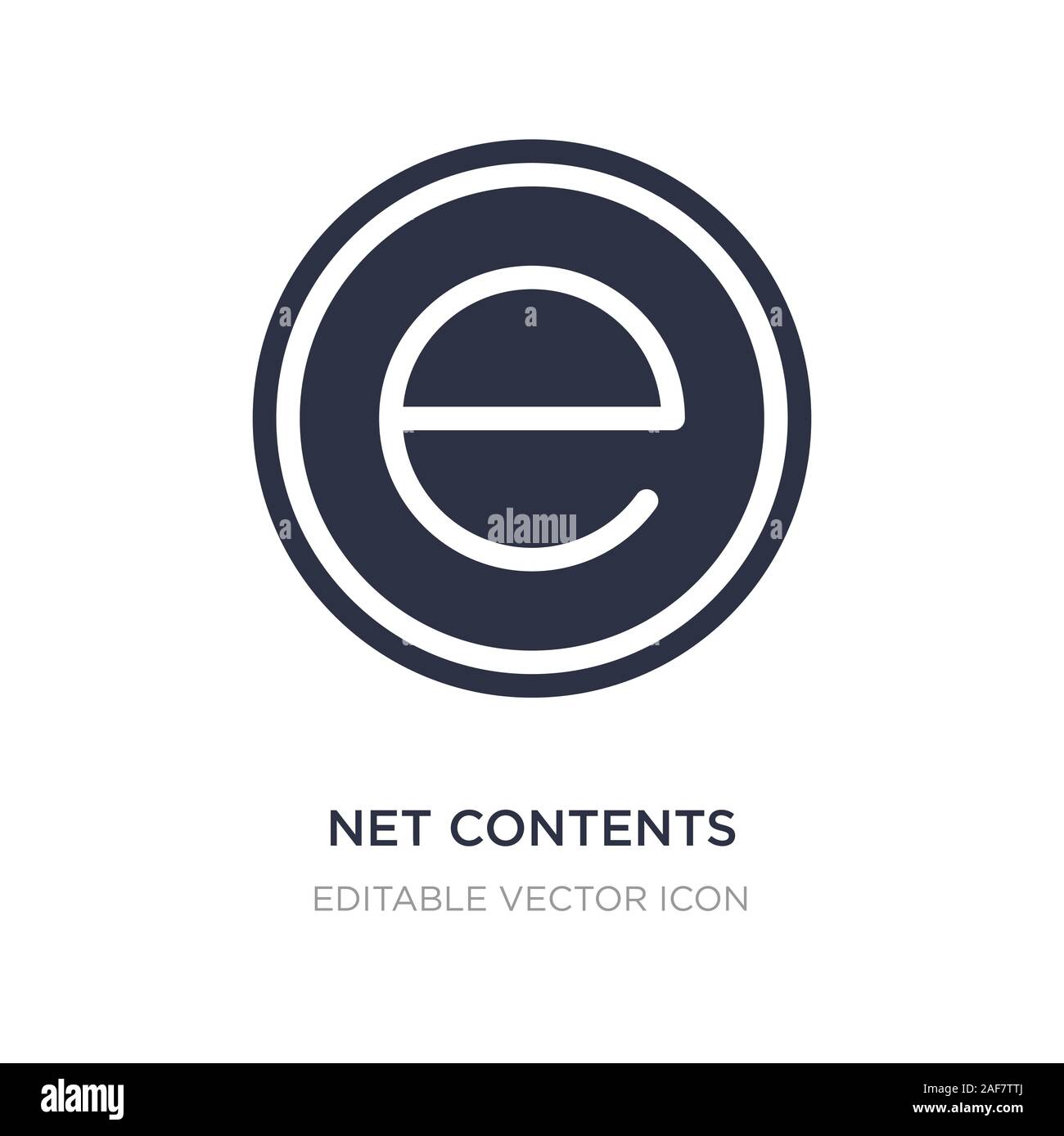 net contents icon on white background. Simple element illustration from ...