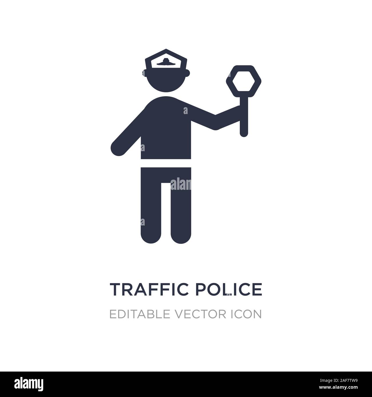 traffic police icon on white background. Simple element illustration ...