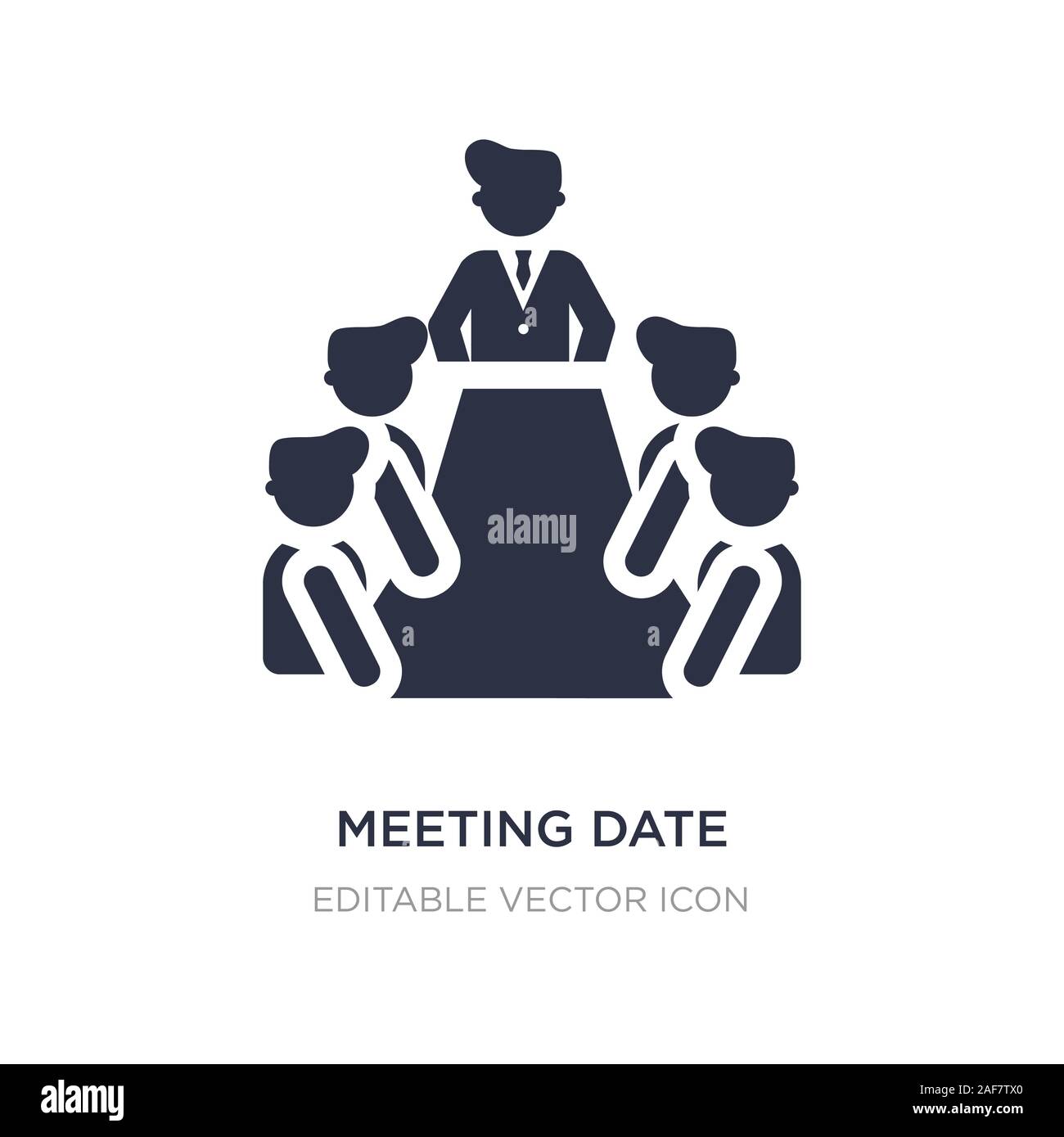 meeting date icon on white background. Simple element illustration from ...