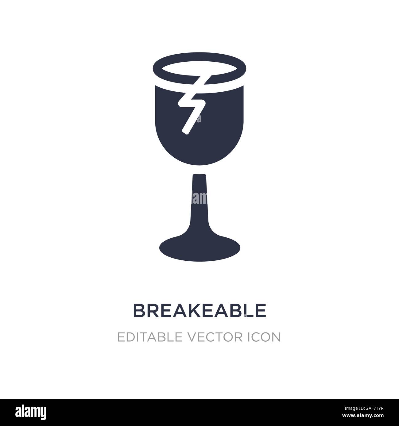 breakeable icon on white background. Simple element illustration from ...