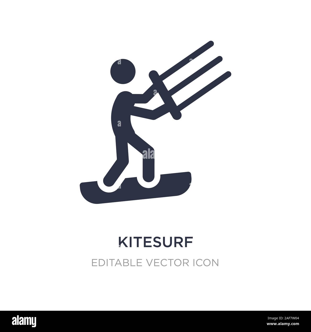 kitesurf icon on white background. Simple element illustration from ...