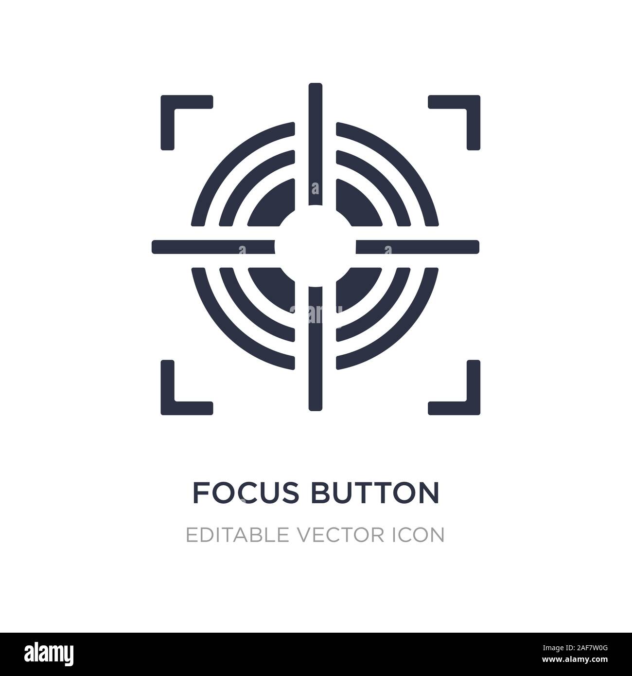 focus button icon on white background. Simple element illustration from ...