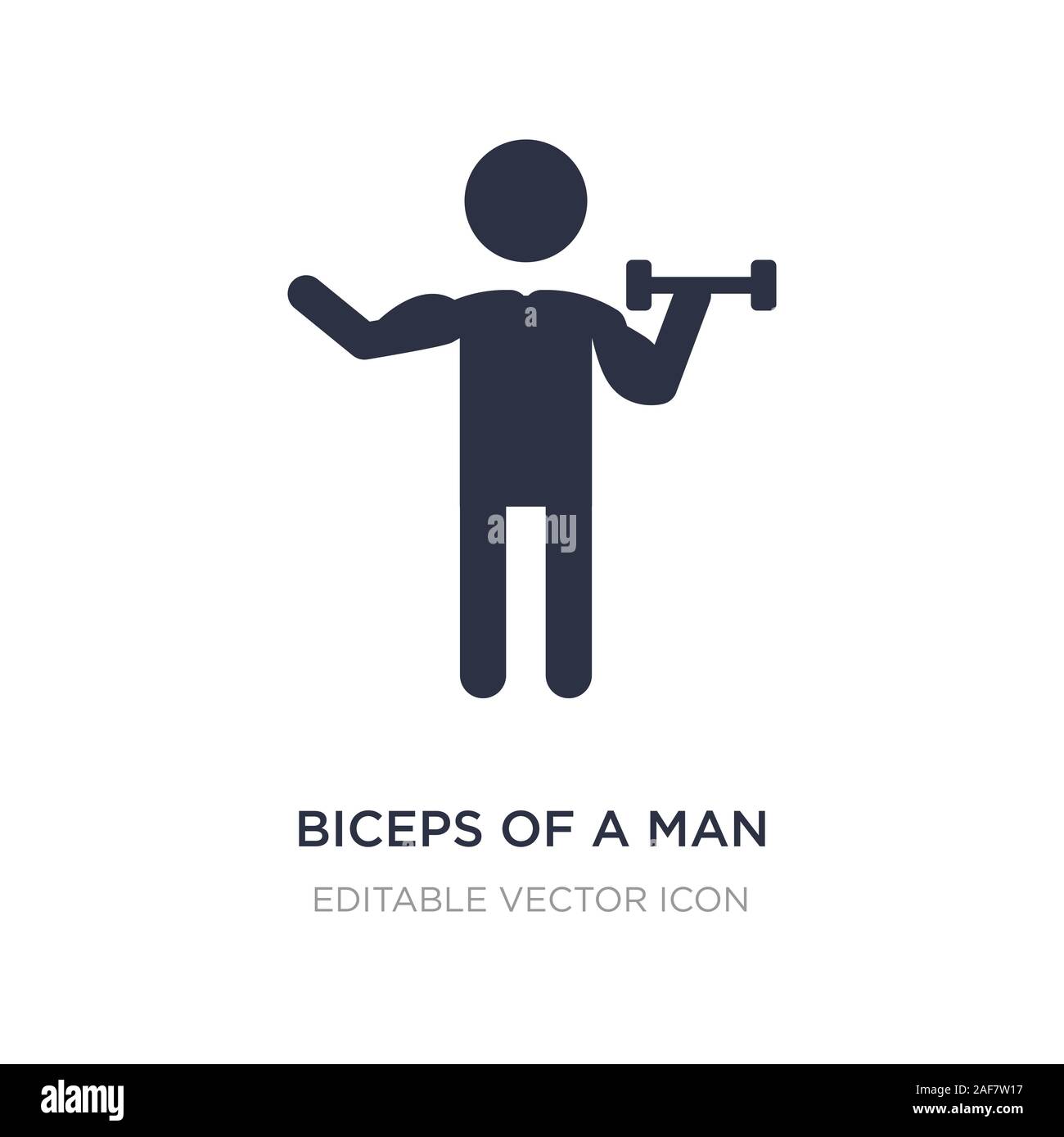 biceps of a man icon on white background. Simple element illustration ...