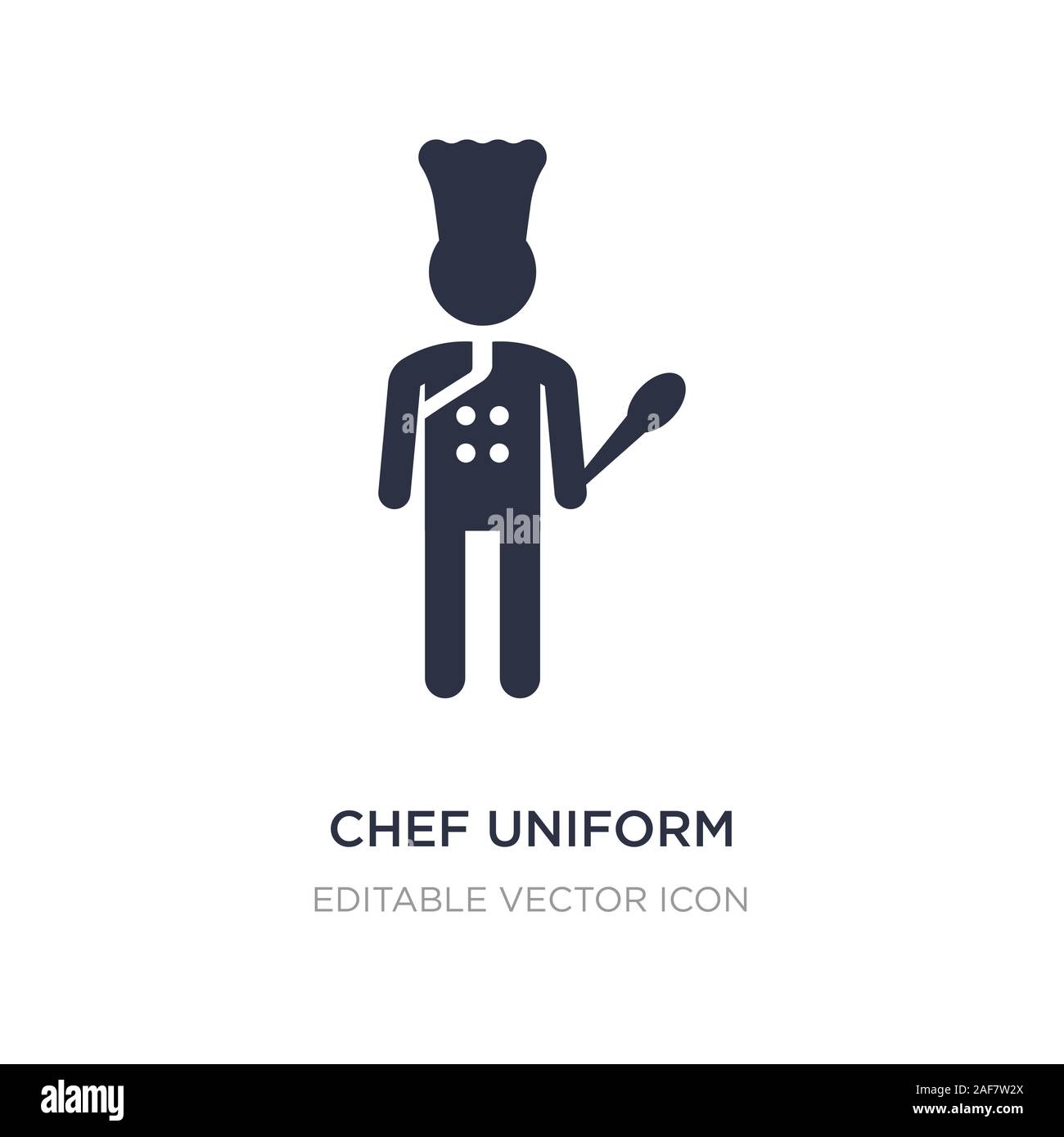 chef uniform icon on white background. Simple element illustration from ...