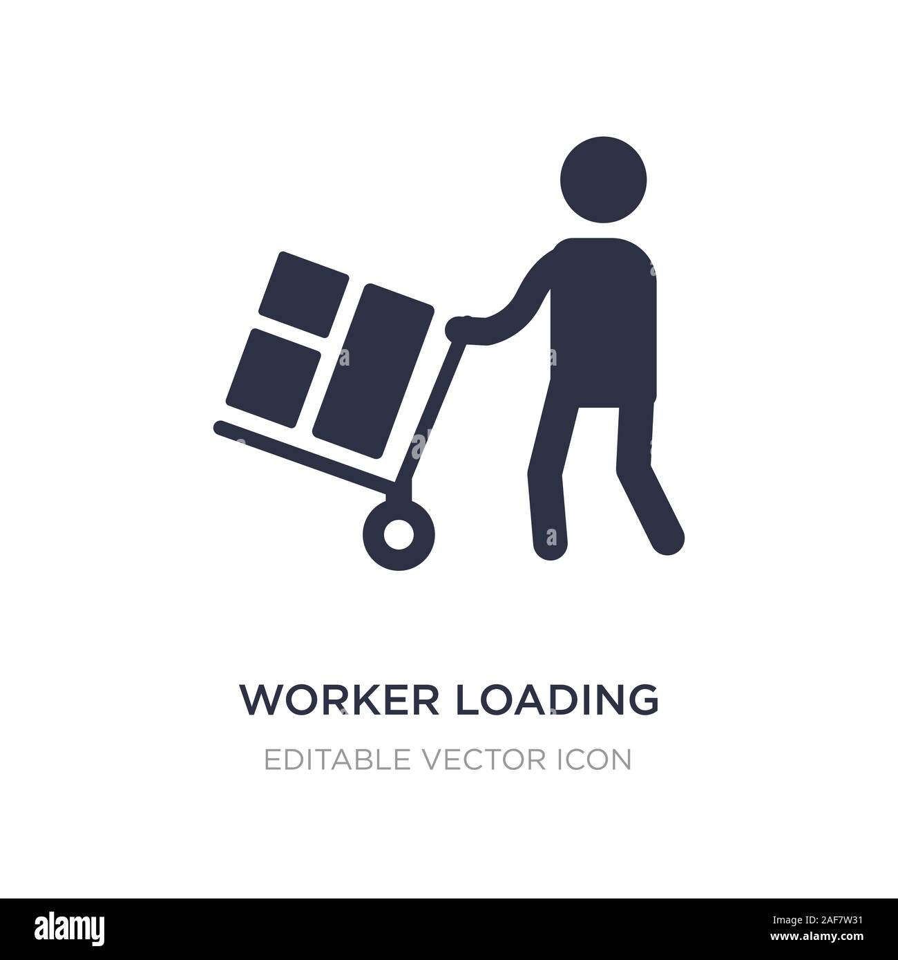 worker loading icon on white background. Simple element illustration ...
