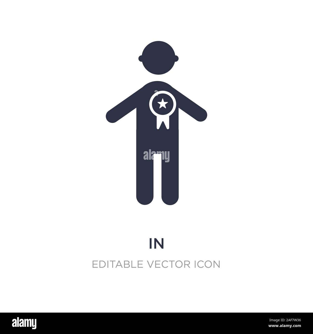 in icon on white background. Simple element illustration from People ...