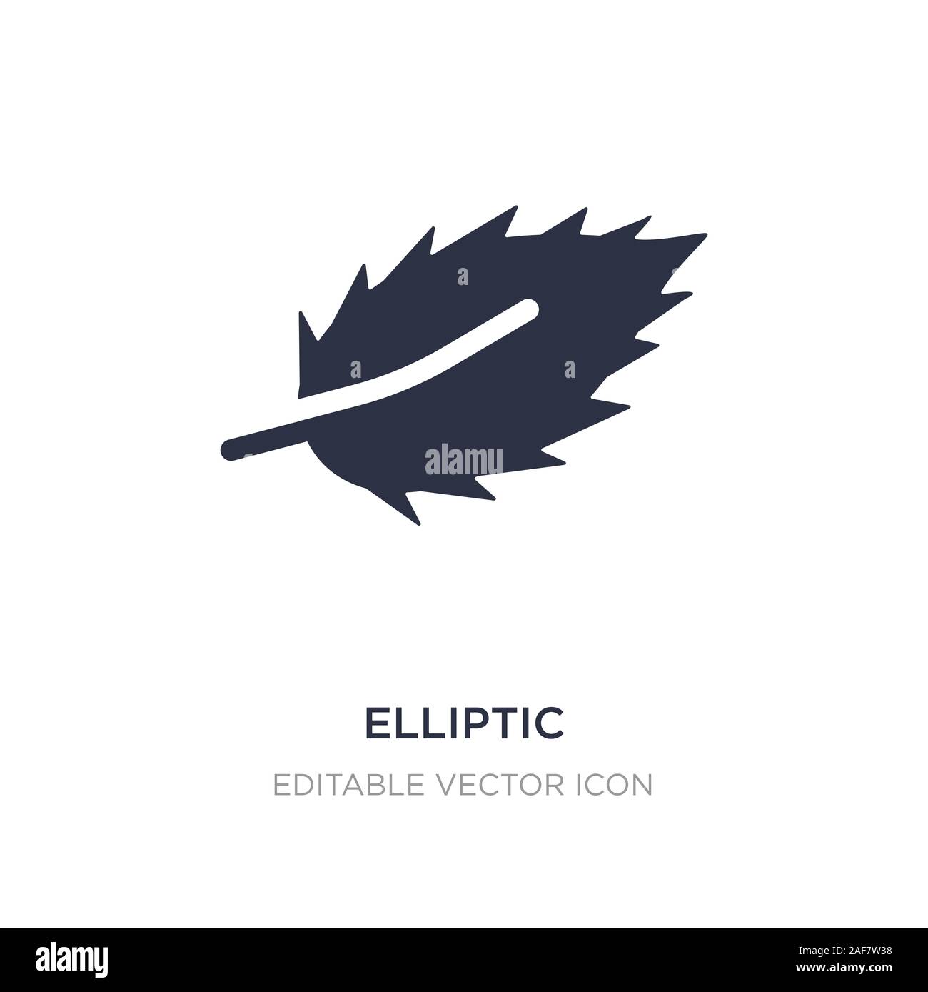 elliptic icon on white background. Simple element illustration from ...