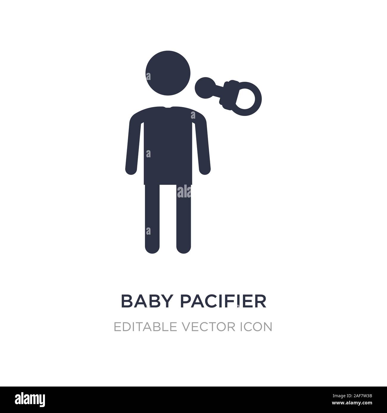 baby pacifier icon on white background. Simple element illustration ...