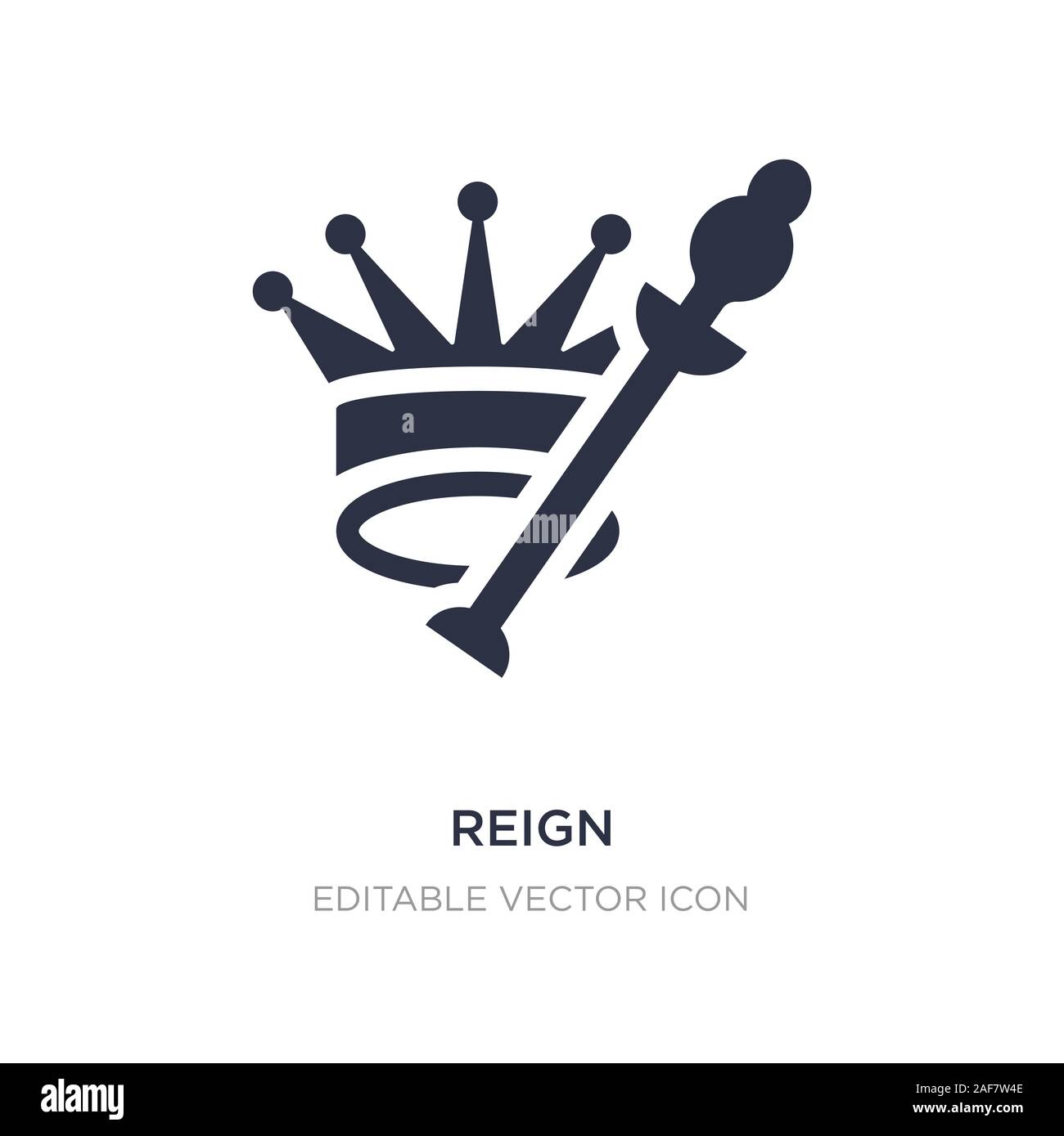 reign icon on white background. Simple element illustration from Shapes ...