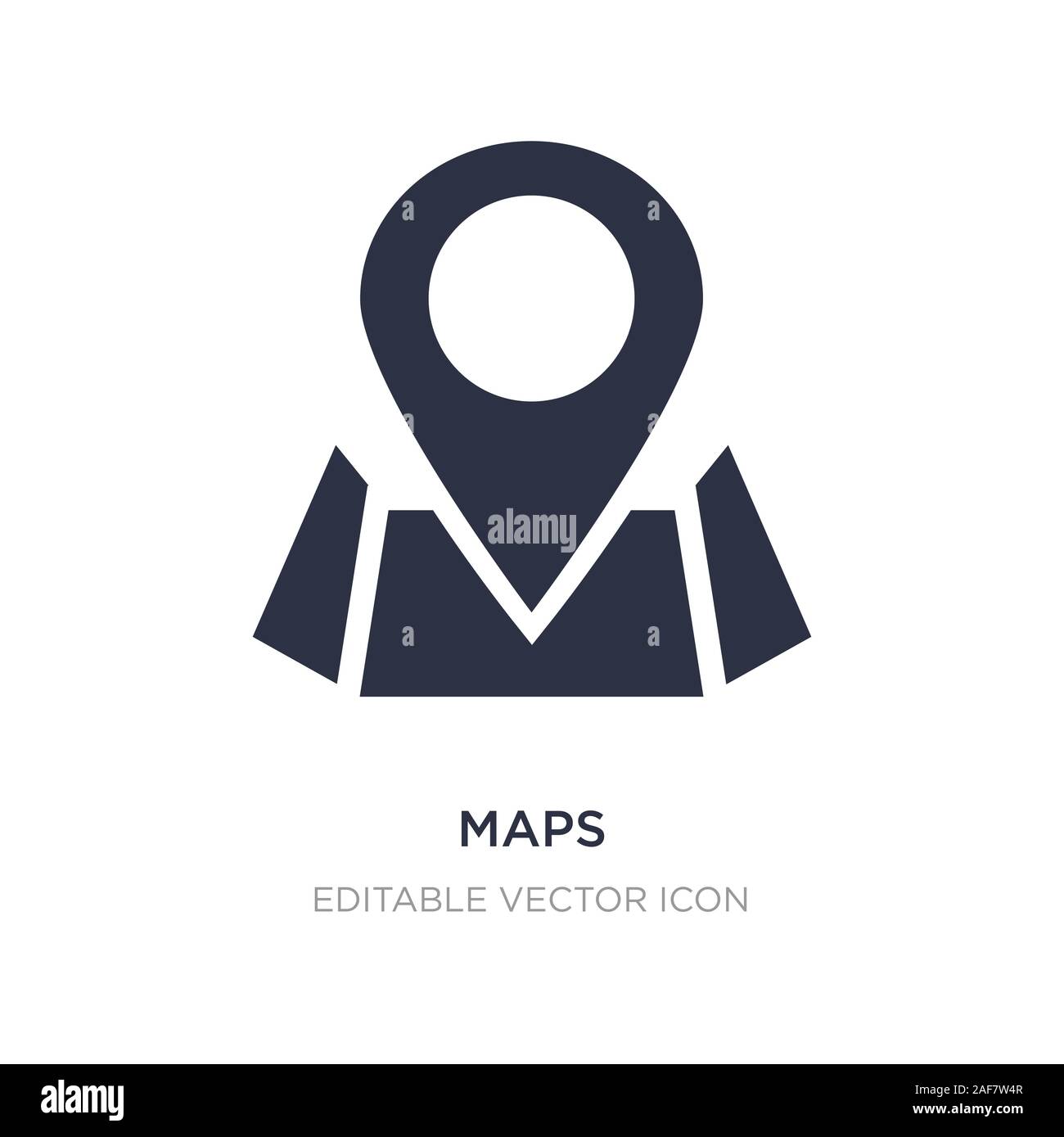 maps icon on white background. Simple element illustration from Signs ...