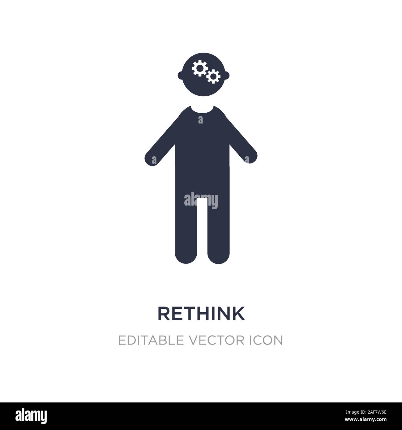 rethink icon on white background. Simple element illustration from ...