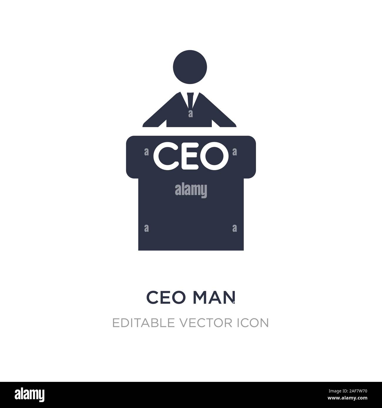 ceo man icon on white background. Simple element illustration from ...