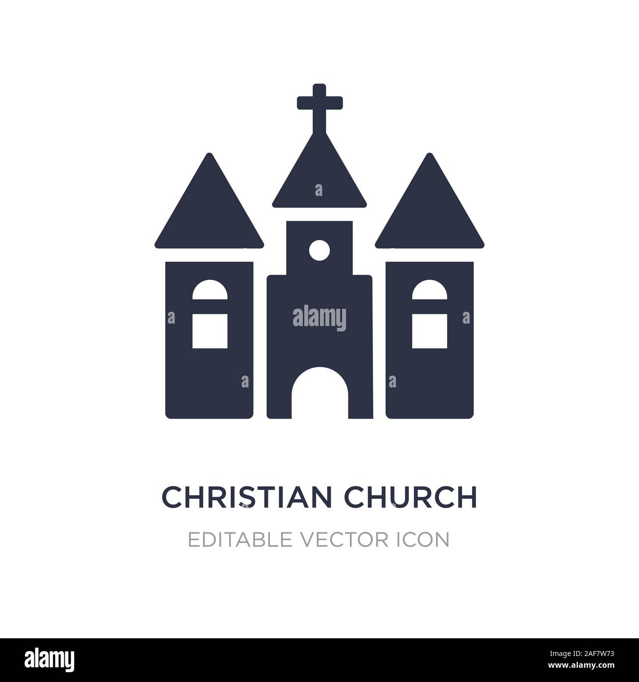 christian church icon on white background. Simple element illustration ...