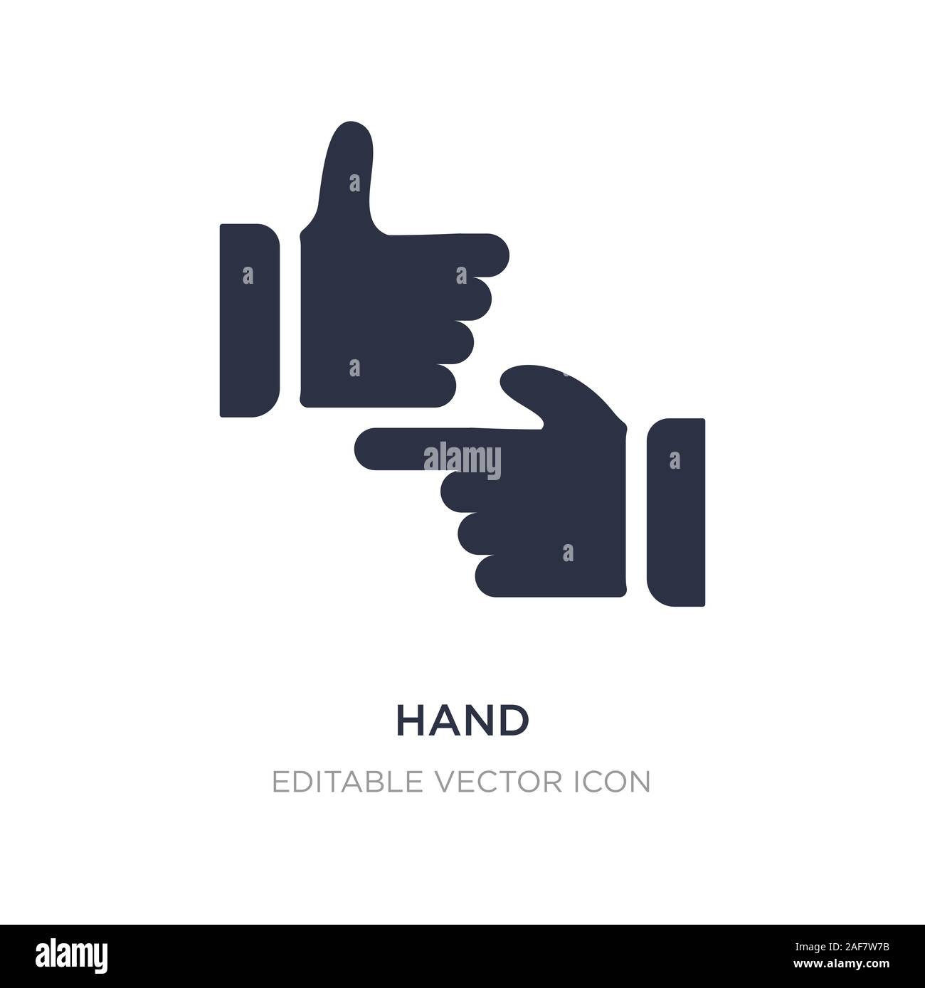 hand icon on white background. Simple element illustration from Signs ...