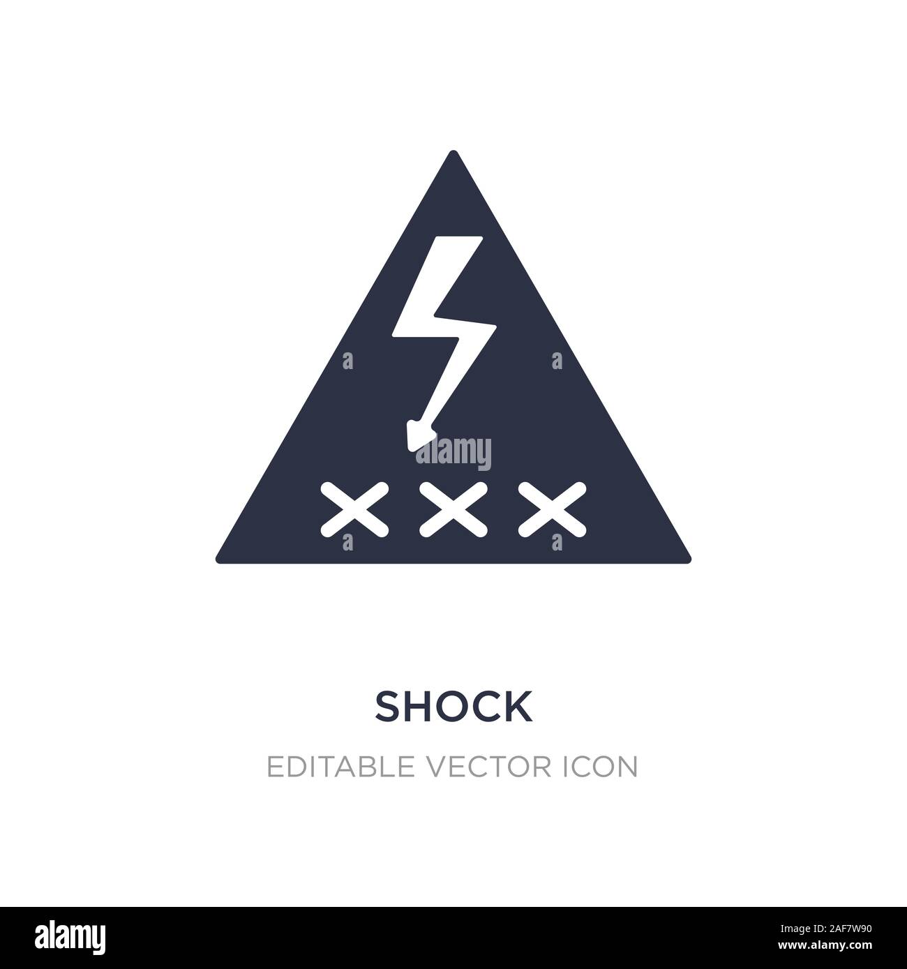 shock icon on white background. Simple element illustration from Signs ...