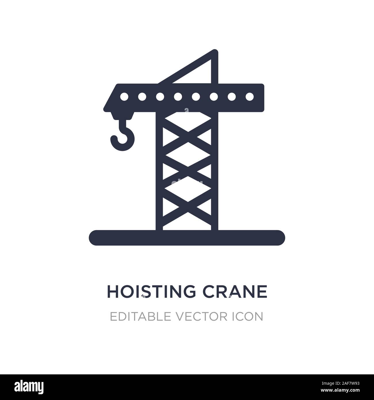 hoisting crane icon on white background. Simple element illustration ...