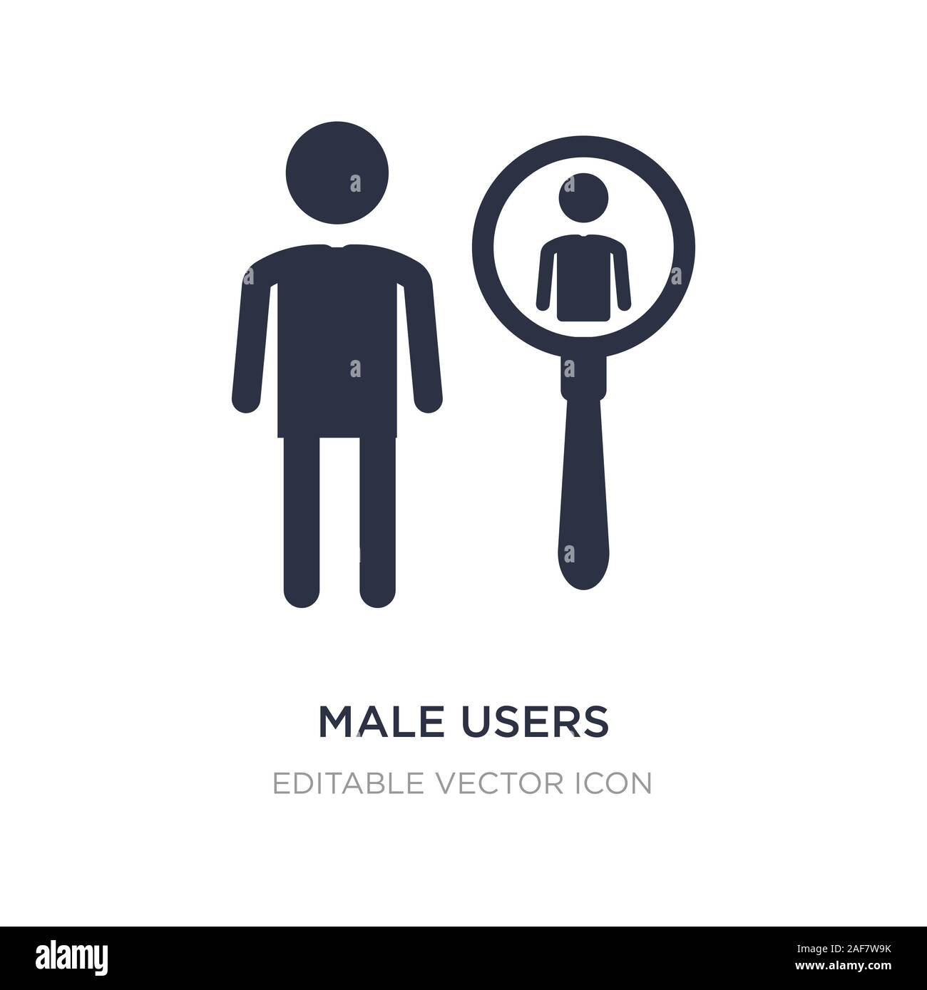 male users icon on white background. Simple element illustration from ...