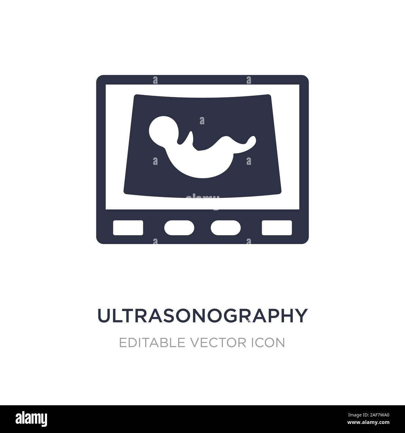 ultrasonography icon on white background. Simple element illustration ...