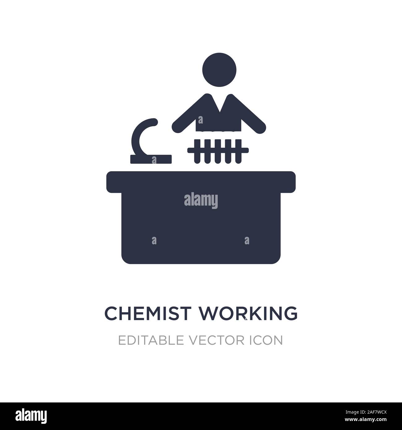 chemist working icon on white background. Simple element illustration ...