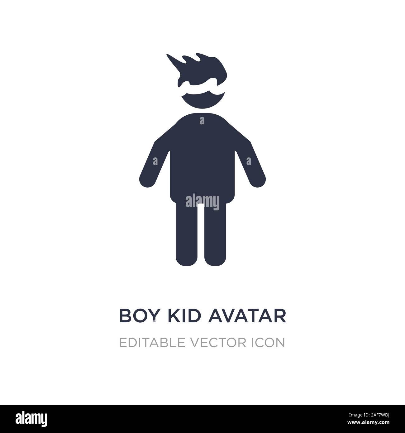 boy kid avatar icon on white background. Simple element illustration ...