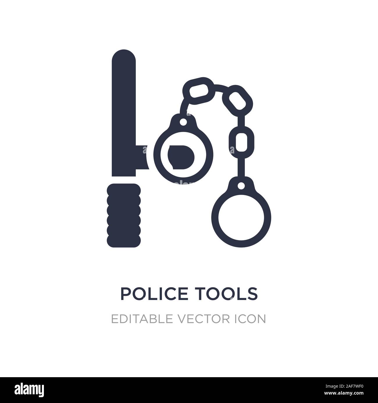 police tools icon on white background. Simple element illustration from ...