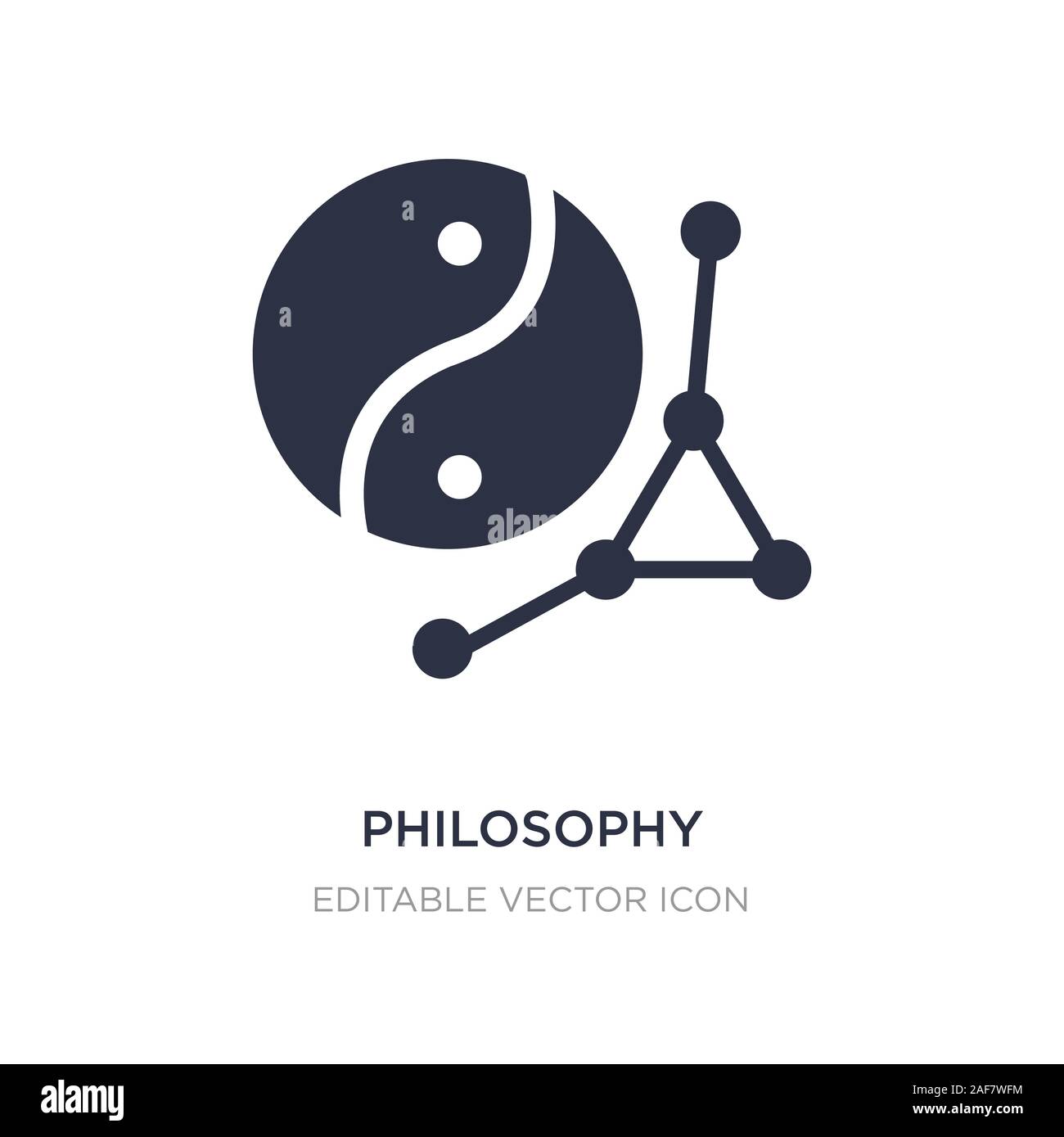 philosophy icon on white background. Simple element illustration from ...