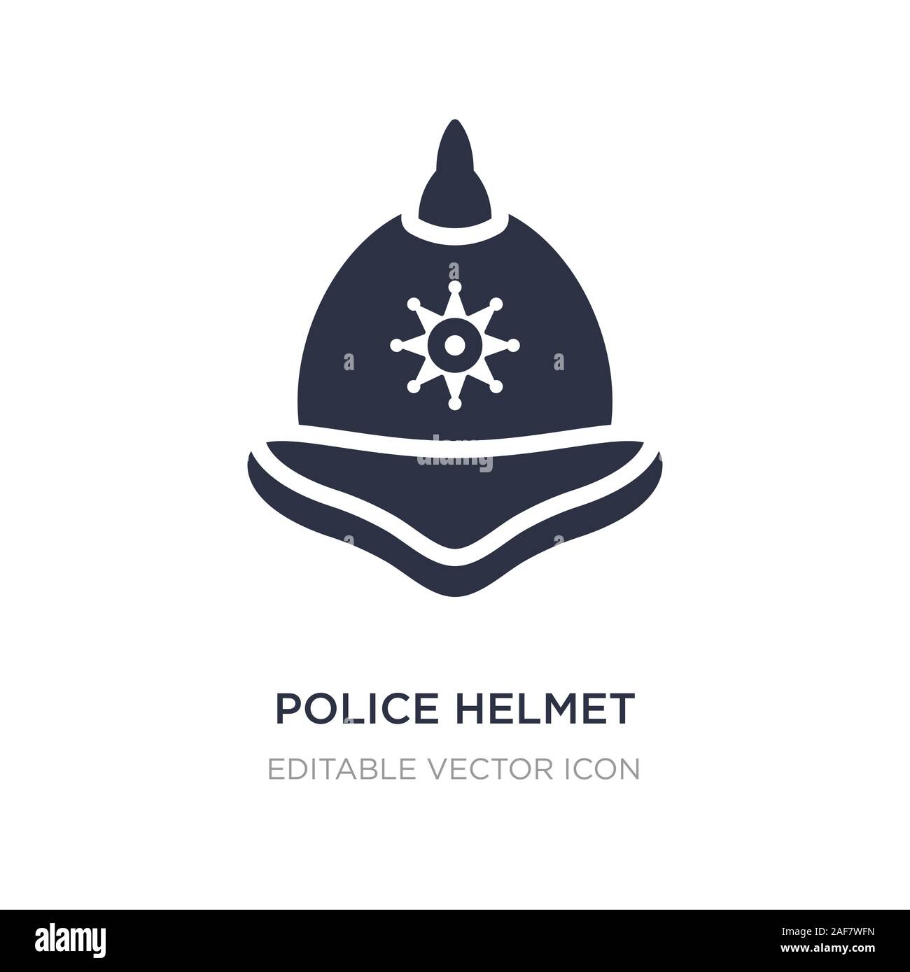 police helmet icon on white background. Simple element illustration ...