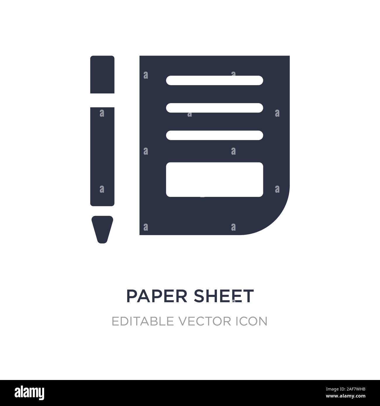 paper sheet icon on white background. Simple element illustration from ...
