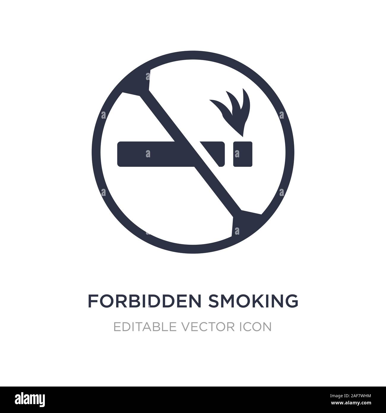 forbidden smoking icon on white background. Simple element illustration ...