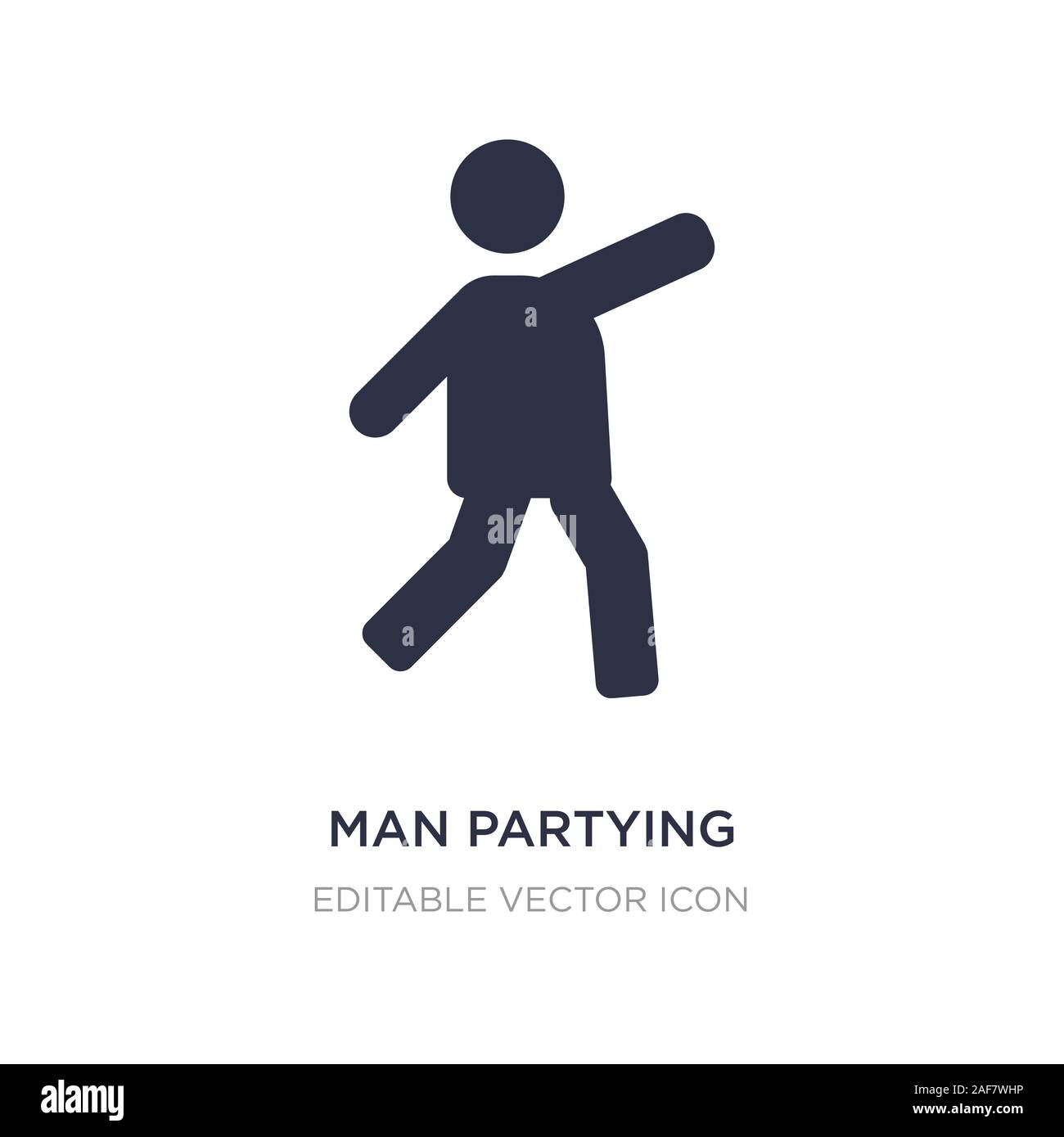 man partying icon on white background. Simple element illustration from ...