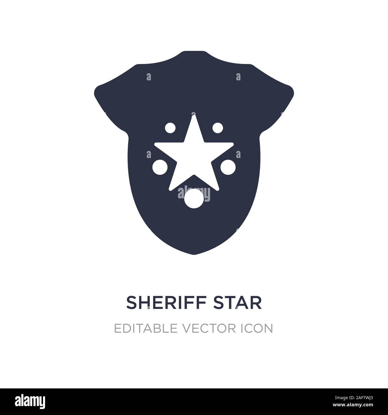 sheriff star icon on white background. Simple element illustration from ...