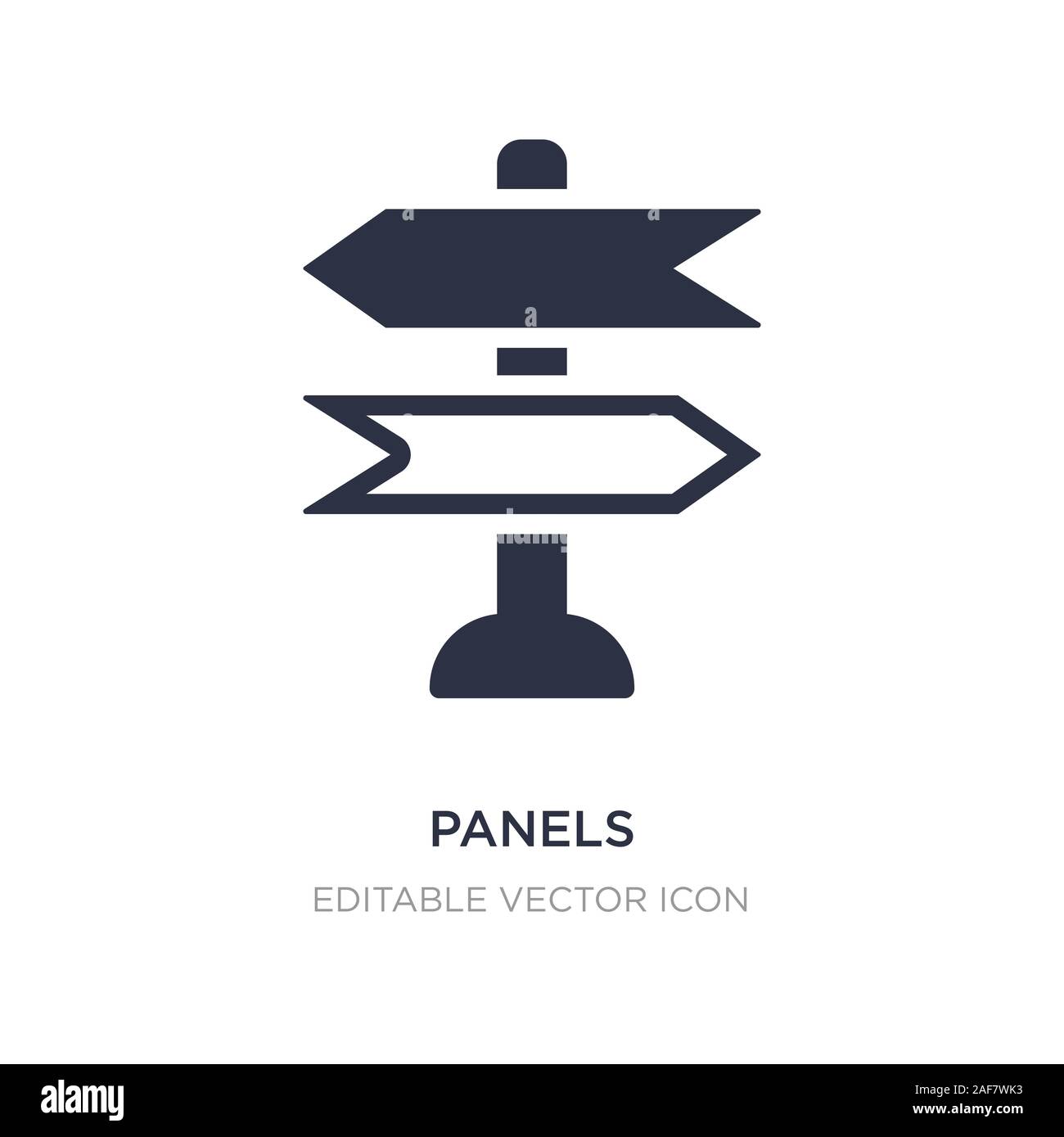 panels icon on white background. Simple element illustration from Signs ...