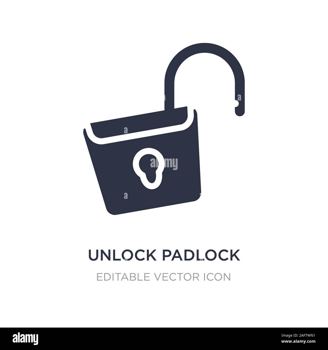 unlock padlock icon on white background. Simple element illustration ...